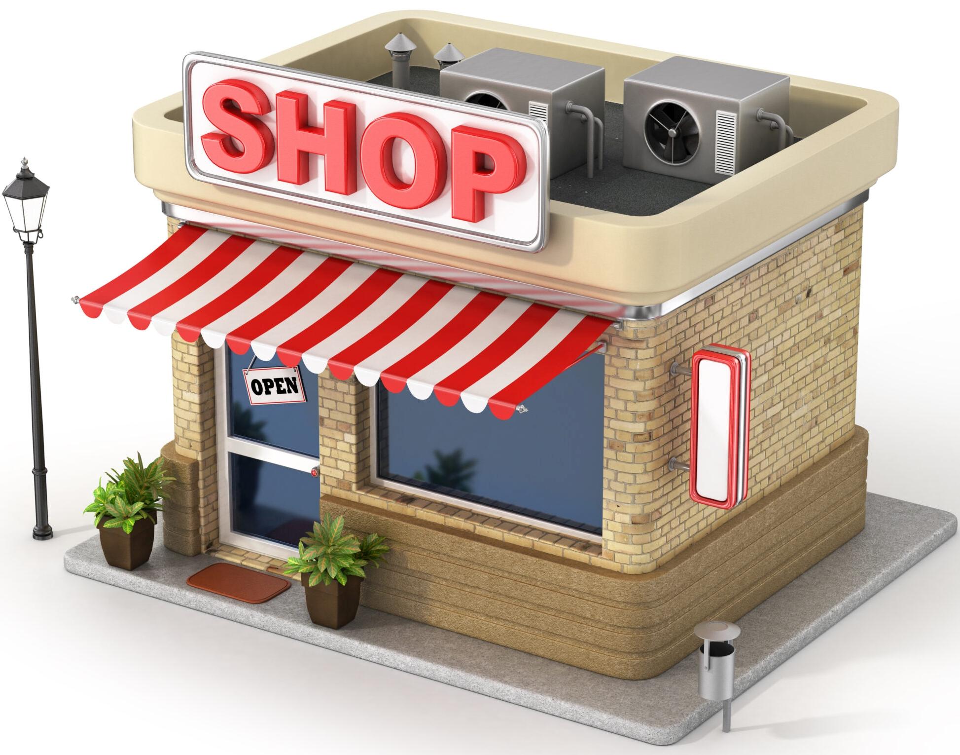 Concept of shop. Store with copy space board. – Fort Stockton Chamber ...