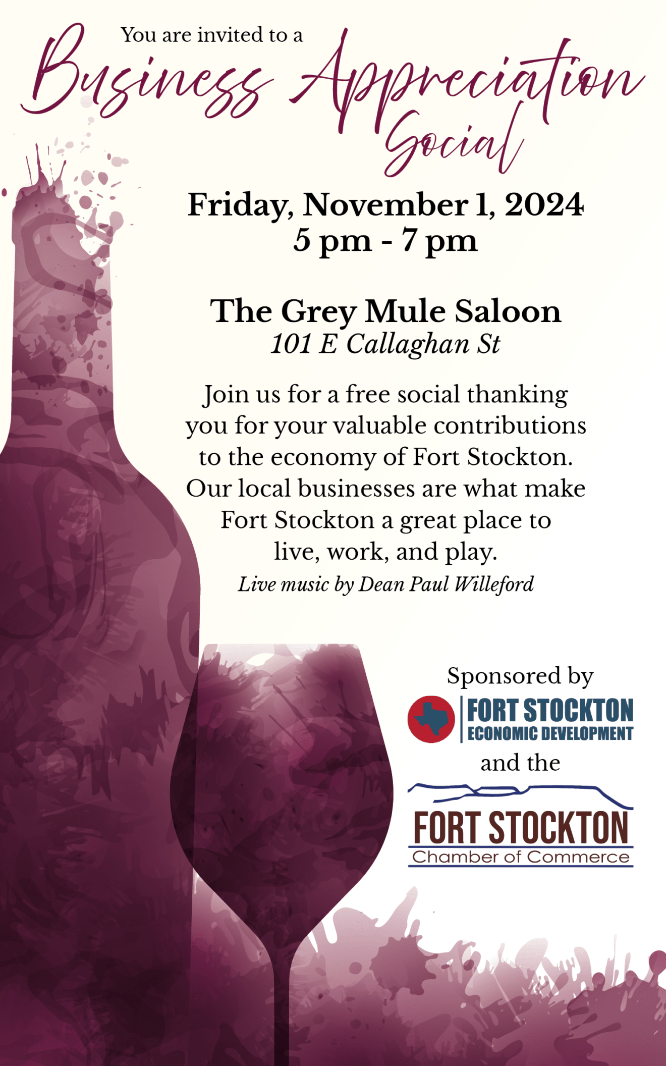 Business Appreciation Social – Fort Stockton Chamber of Commerce
