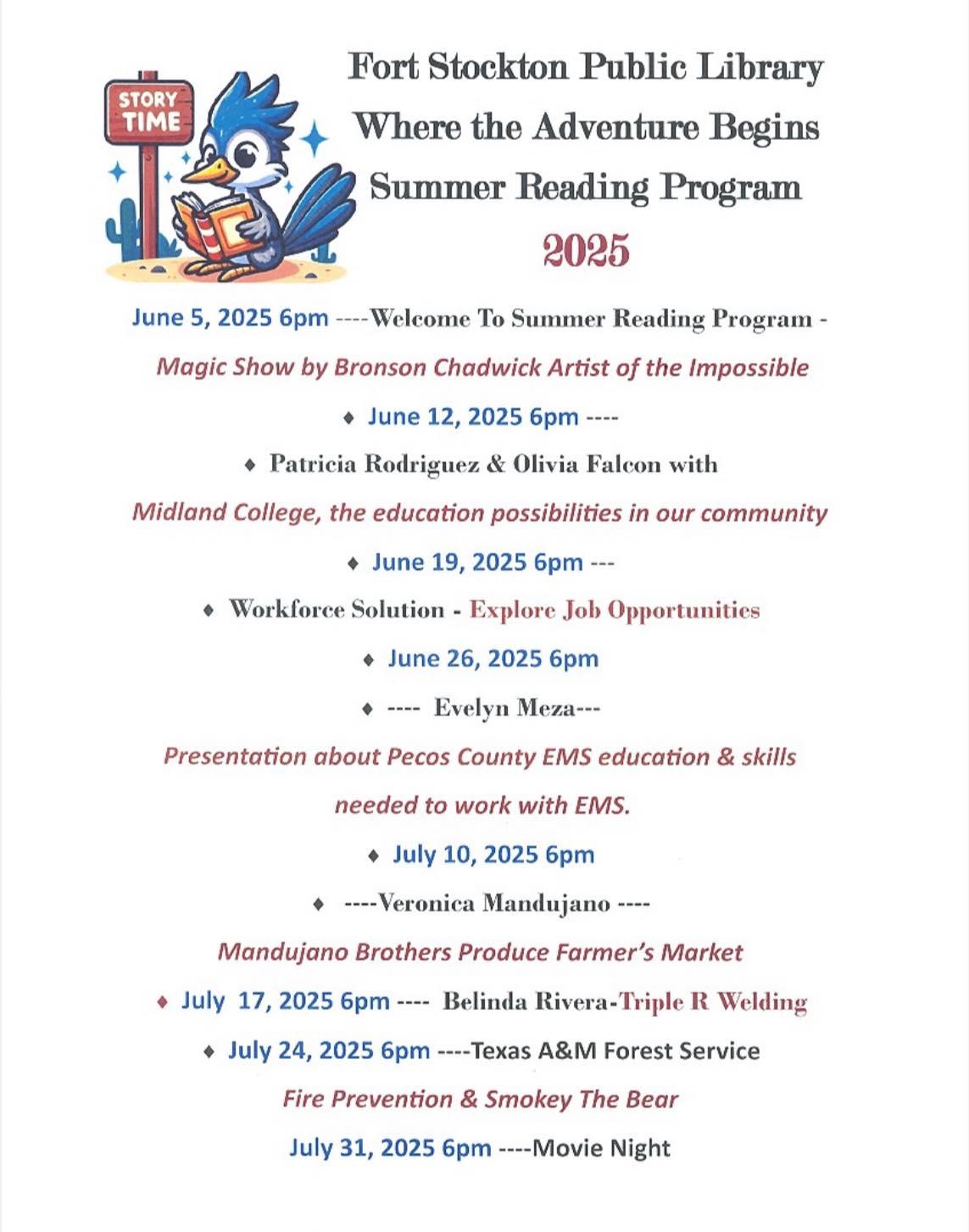20250731 library – Fort Stockton Chamber of Commerce